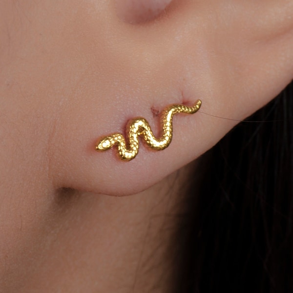 Snake Stud Earrings - Etsy