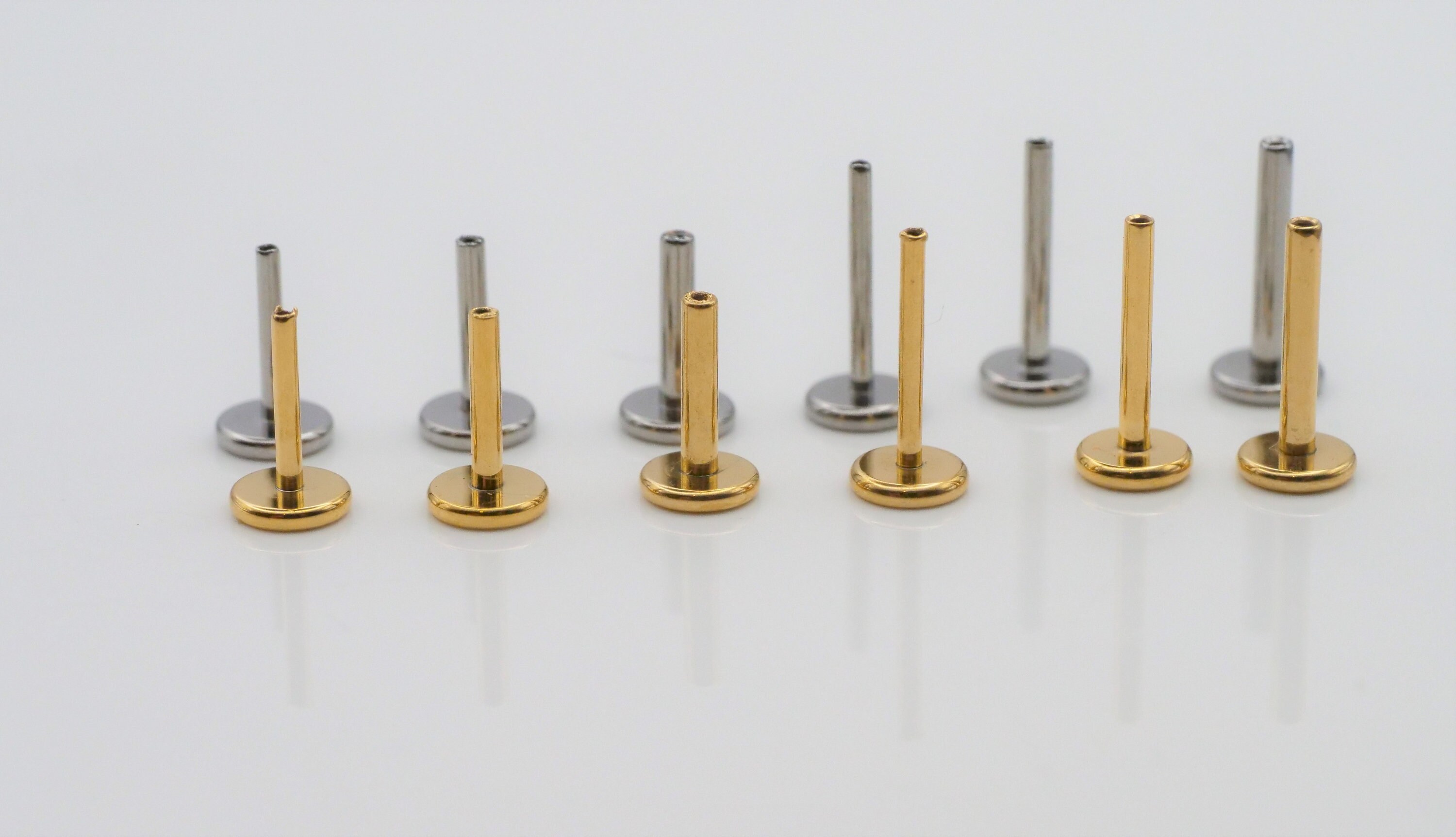 20G 18G 16G Titanium Gold/silver THREADLESS Post Replacement/threadless ...
