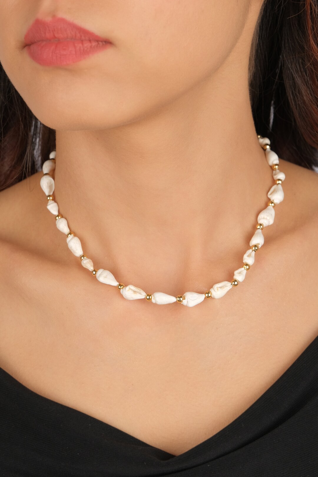 Real Natural Seashell Necklace, Handmade Jewelry, Shell Choker, Mother ...