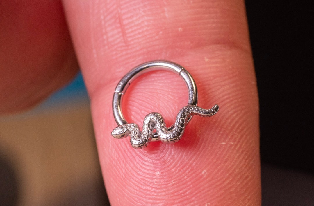 Hinged Snake Septum Ring /snake Septum Clicker/cartilage - Etsy Canada