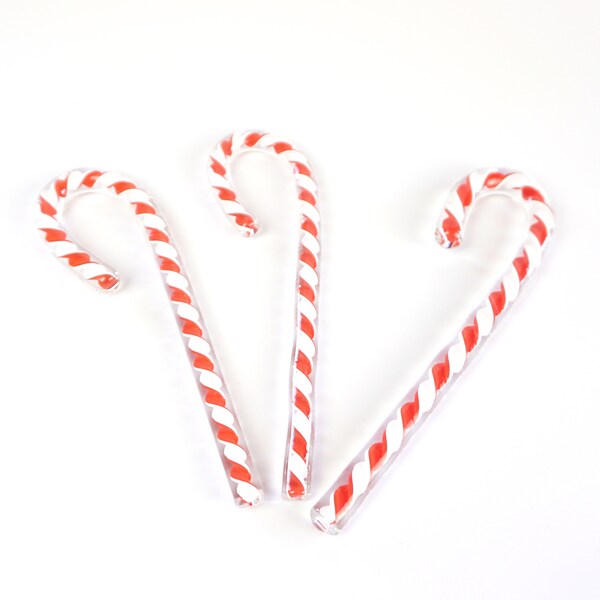 Glass Candy Cane Ornament - Etsy