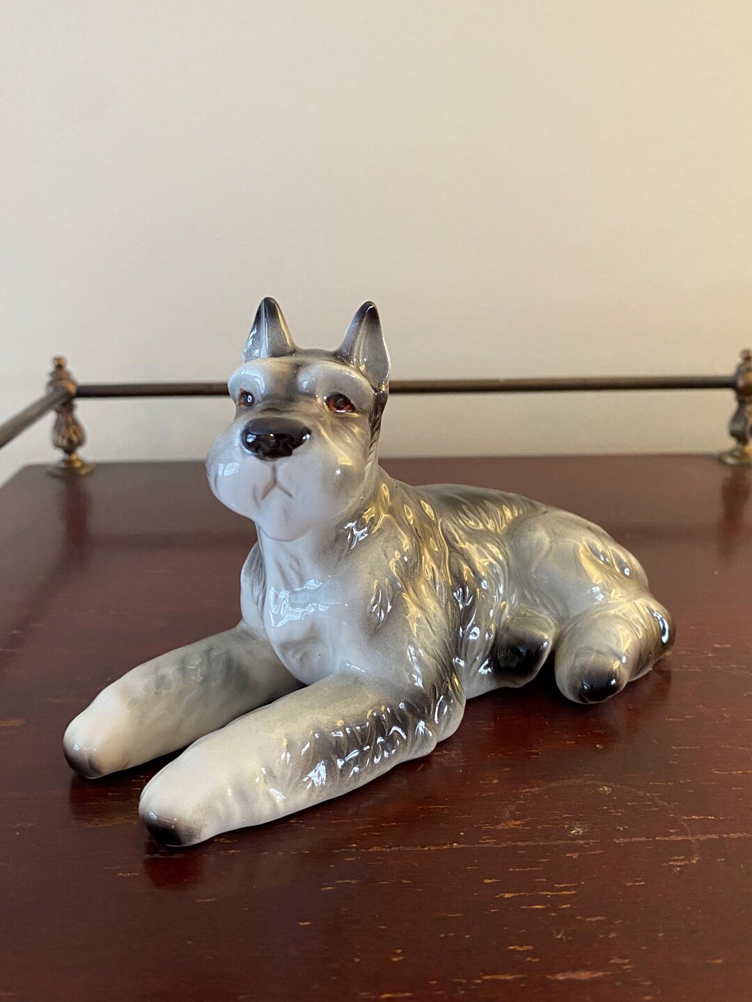 Vintage Ceramic Schnauzer Dog - Etsy