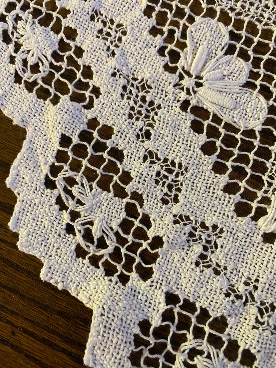 Antique Filet Lace Tablecloth - Etsy