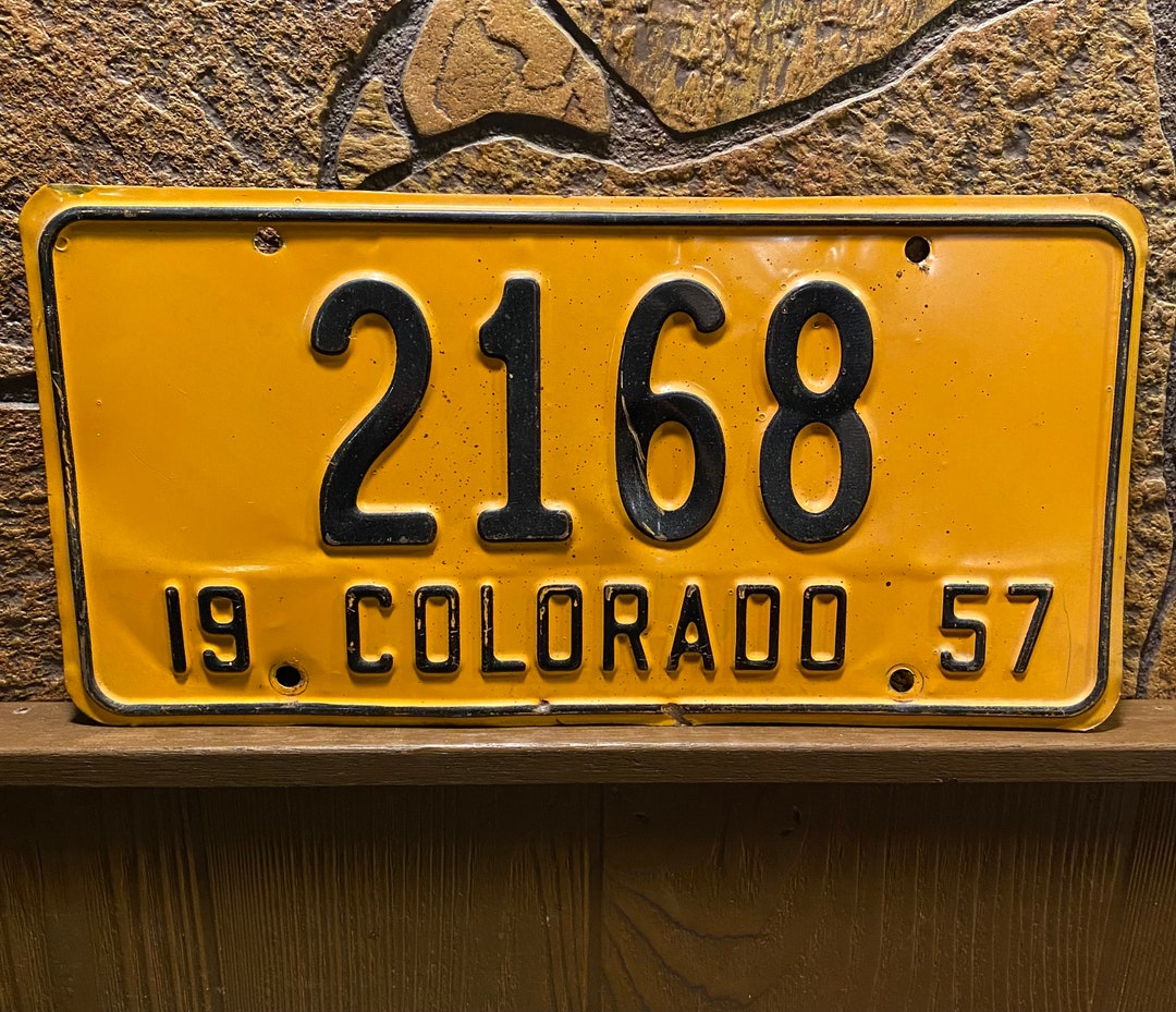 Vintage Colorado License Plate - Etsy