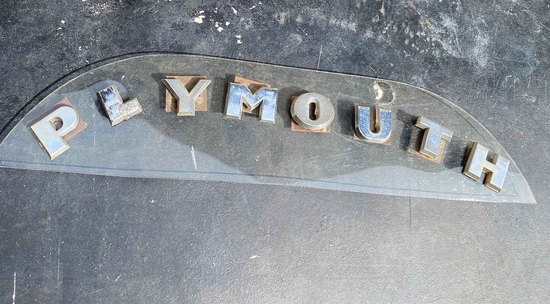 1949 Plymouth Hood Letters - Etsy