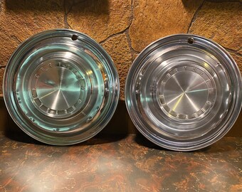Vintage Chrome Half Moon Car Hubcaps Set of 4 - Etsy