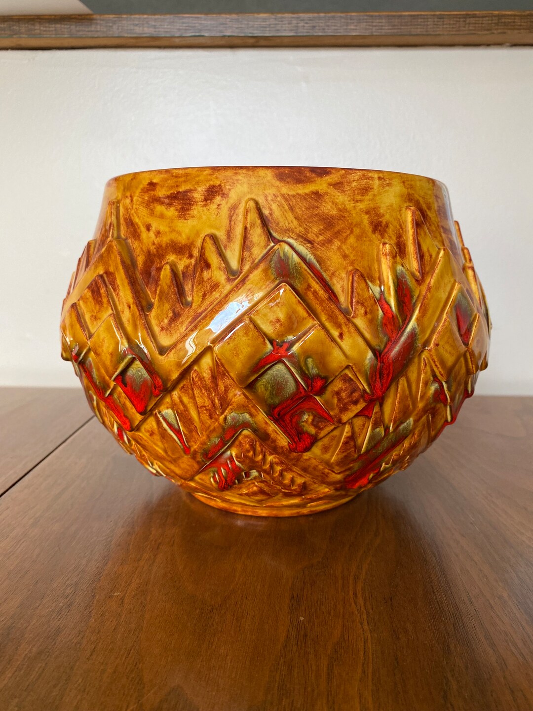 Vintage Atlantic Mold Aztec Planter - Etsy