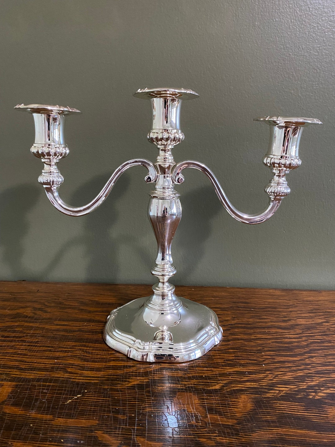 Vintage EP Zinc Candlestick Holder - Etsy