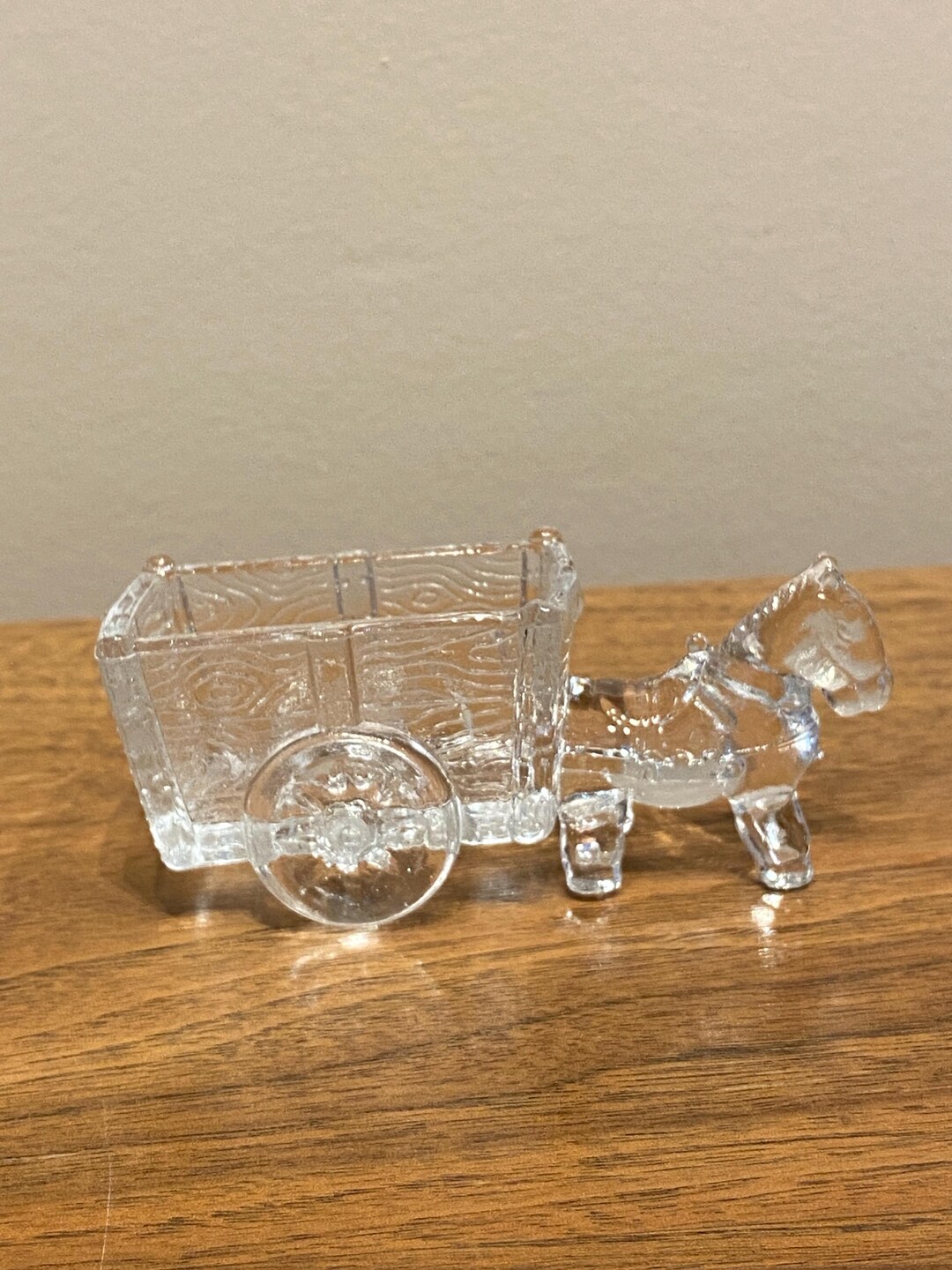 Pressed Glass Donkey With Cart Candy/ Toothpick Holder - Etsy