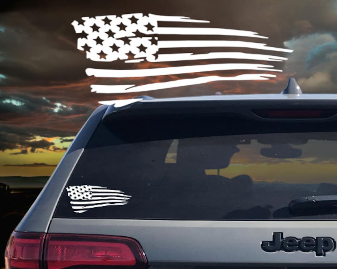 US Flag Window Decal - Etsy