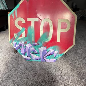 Graffiti Art Stop Sign - Etsy