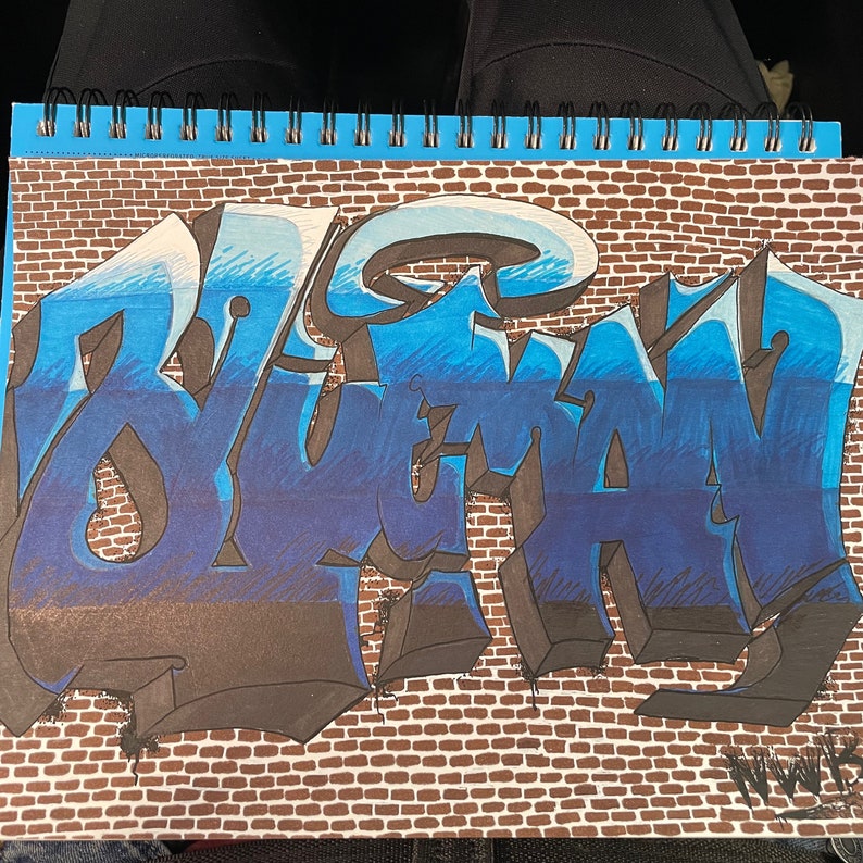 Custom Graffiti Piece Sketch 9x12 - Etsy