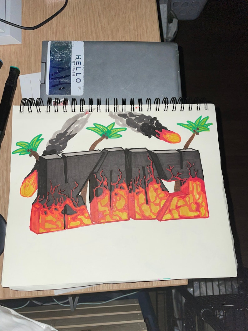 Custom Graffiti Piece Sketch 9x12 - Etsy
