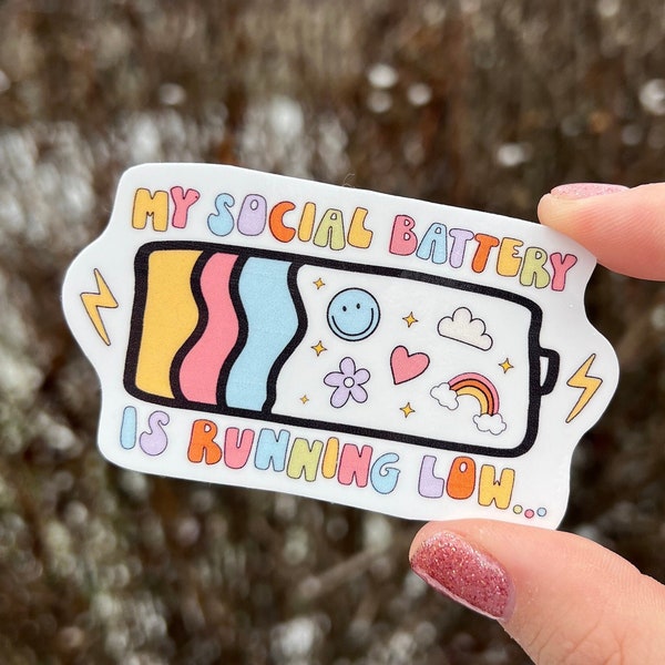 My Social Battery Pin - Etsy