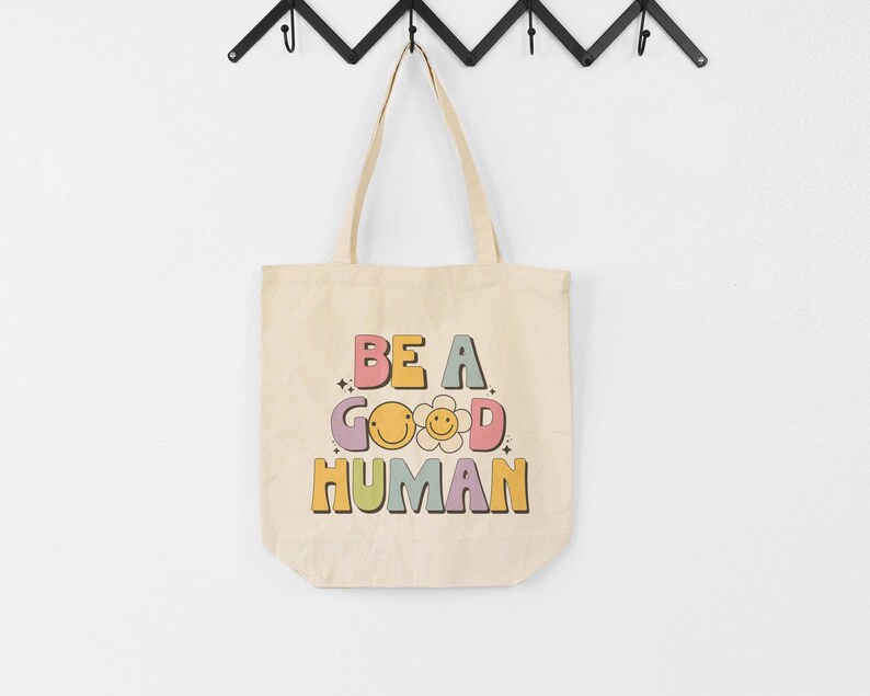 Be A Good Human Tote Bag Mental Health Tote Tote Bag - Etsy