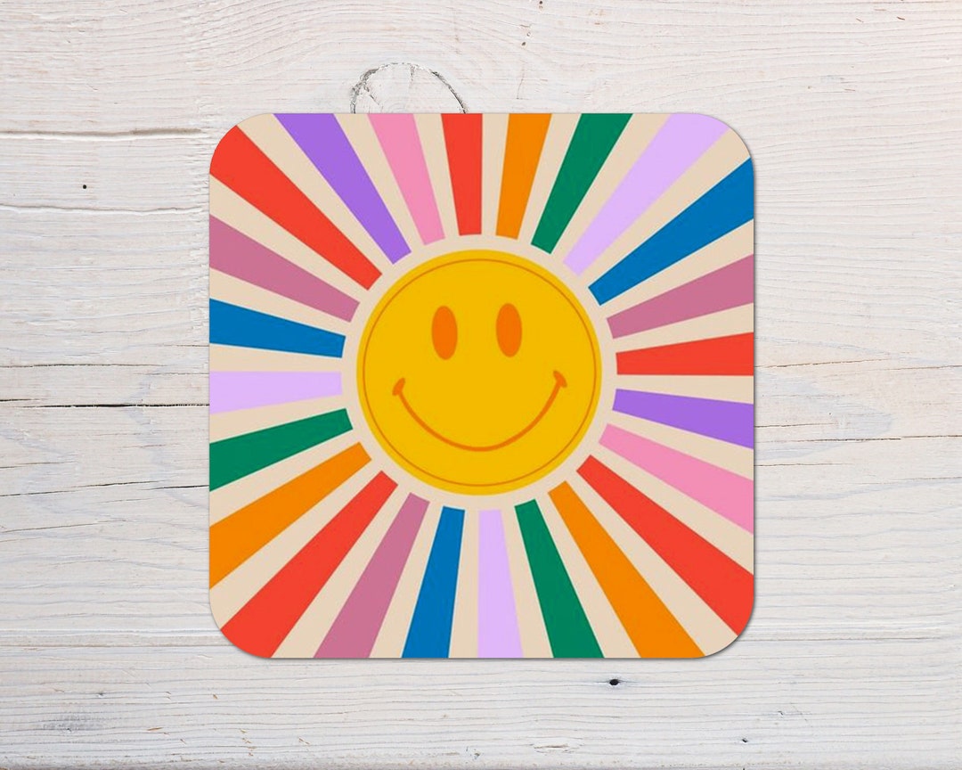 Smiling Rainbow Sun Magnet Refrigerator Magnet Magnets Fridge Mental ...