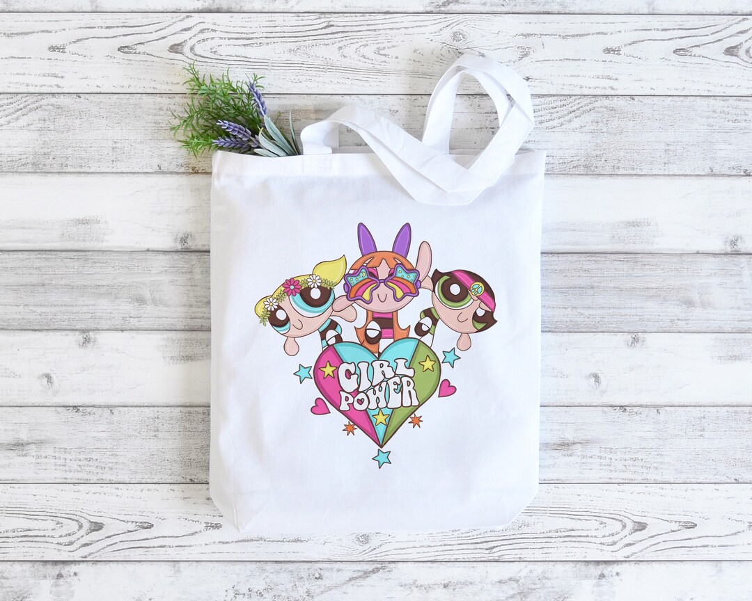 Girl Power Tote Bag Mental Health Tote White Tote Bag - Etsy