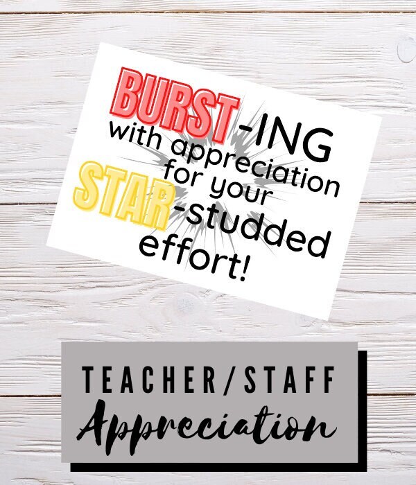 INSTANT Download | Staff Appreciation | Morale Booster | Starburst ...