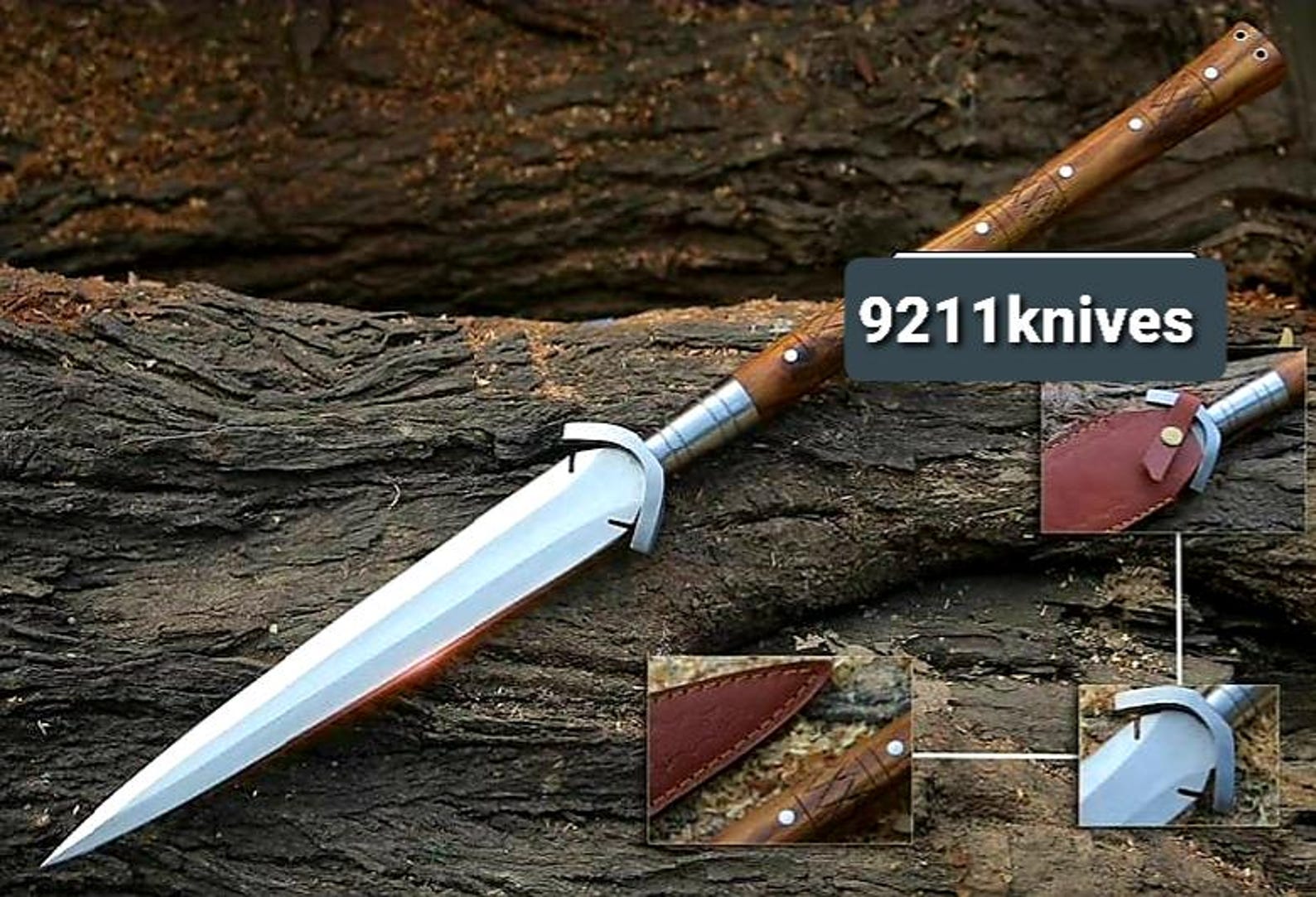 Hand Forged D2 Steel Spear: Medieval Spartan Viking Ottoman Style - Etsy