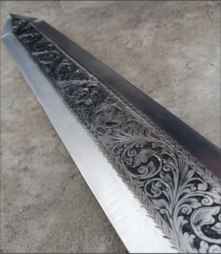 Handmade Engraved Chisel Hand Engraved Roman Gladius Forged - Etsy