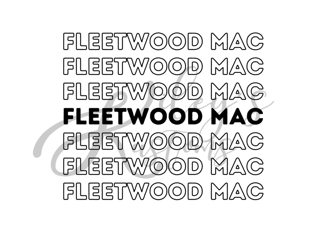 Fleetwood Mac Digital Download, SVG and PNG File, Instant Digital ...