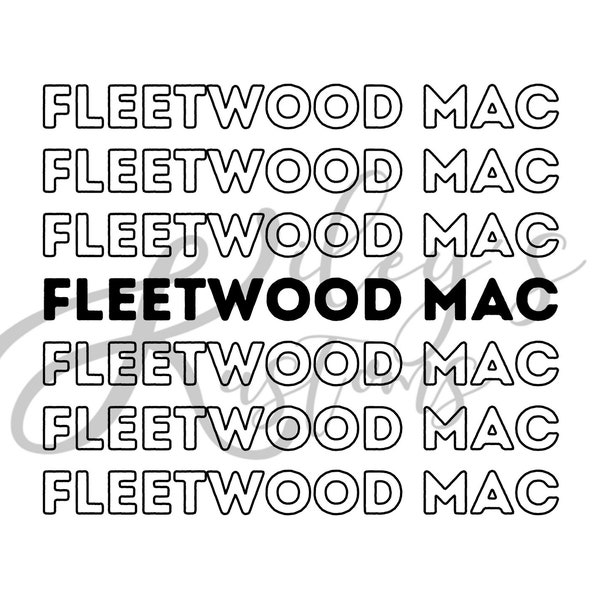 Fleetwood Mac Sublimation Svg - Etsy