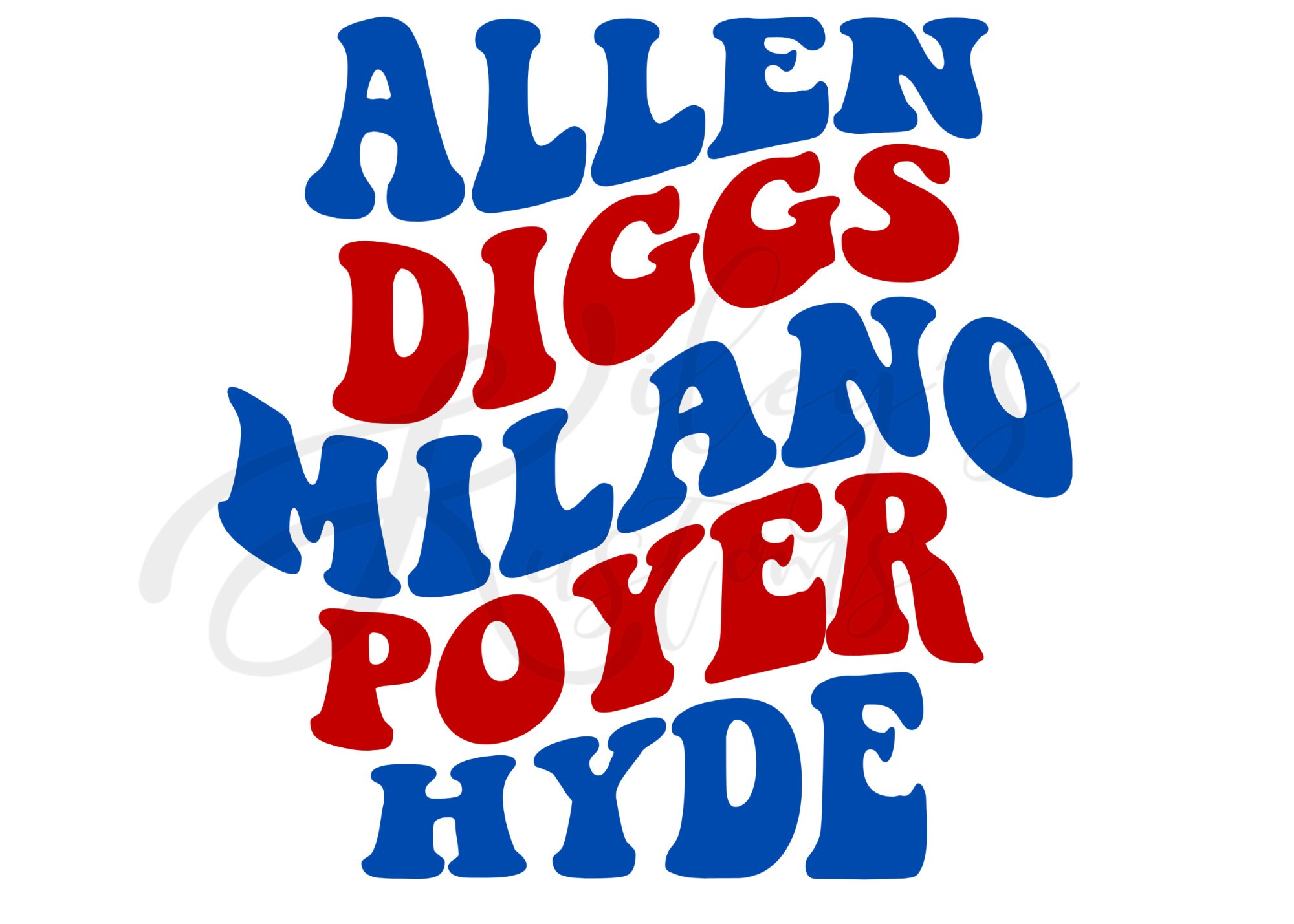 Bills Players PNG, Allen Diggs Milano Poyer Hyde - Etsy