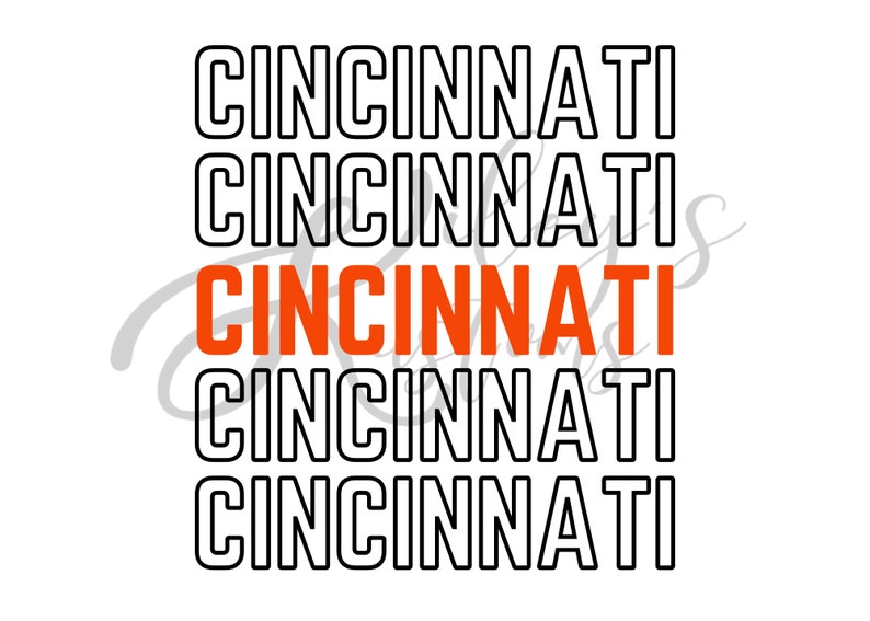 Cincinnati Orange and Black SVG and PNG File - Etsy