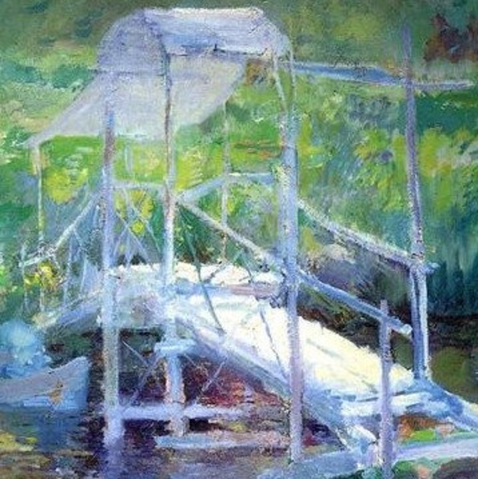 John Henry Twachtman "the White Bridge" Ca1900, Impressionism ...