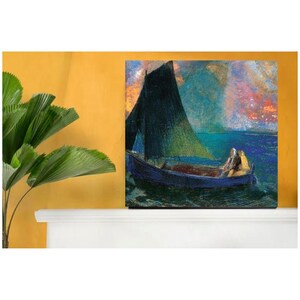 Odilon Redon "the Boat" Ca 1900, Wall Art, Seascape, Boat, Symbolism ...