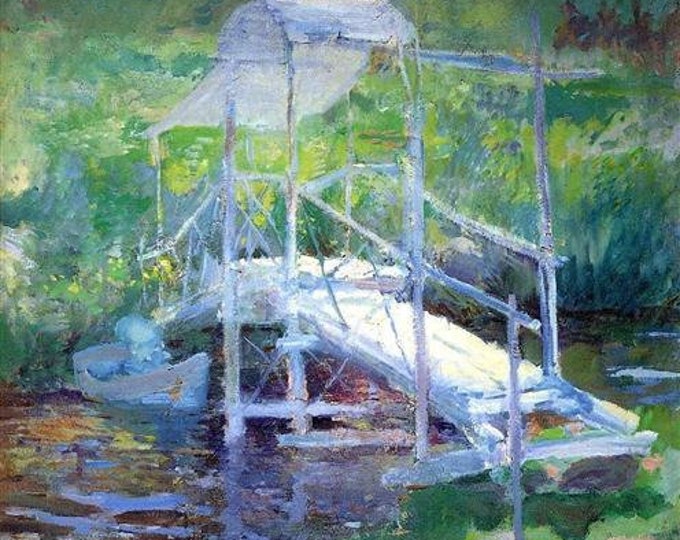 John Henry Twachtman "the White Bridge" Ca1900, Impressionism ...