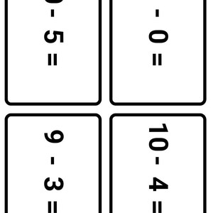 Math Flashcards | Flashcards | Elementary Memory Game | Subtraction ...