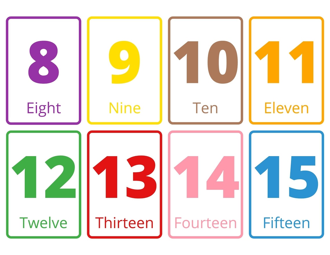 Number Flashcards | Flashcards | Preschool Memory Game | Number ...