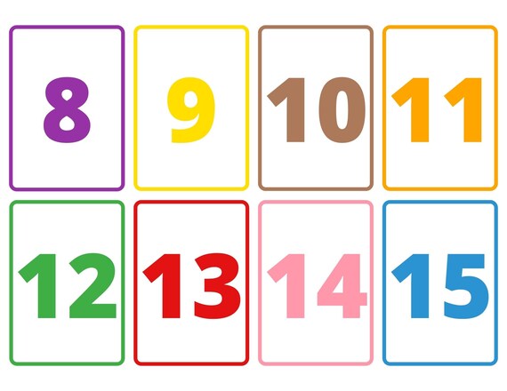 Tarjetas De Números Imprimibles De Touchmath Free Math Flashcard