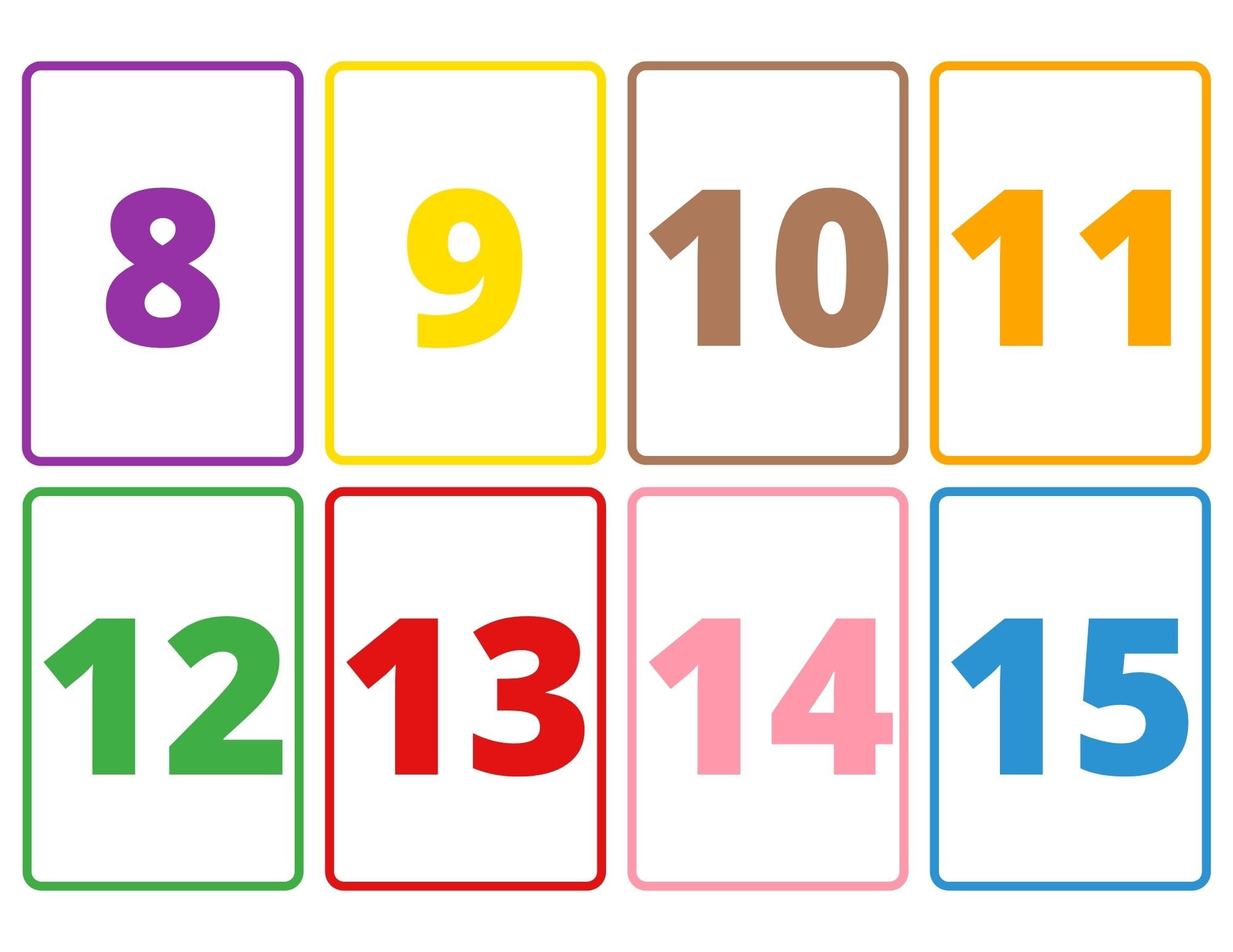 Number Flashcards Flashcards Preschool Memory Game Number Flashcards ...