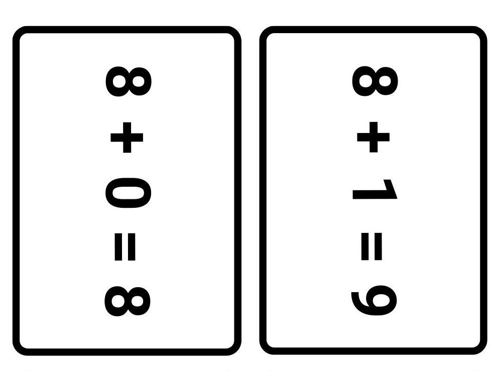 Math Flashcards | Flashcards | Elementary Memory Game | Addition ...