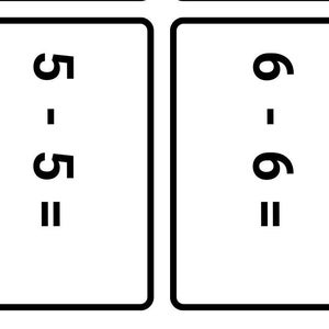 Math Flashcards | Flashcards | Elementary Memory Game | Subtraction ...