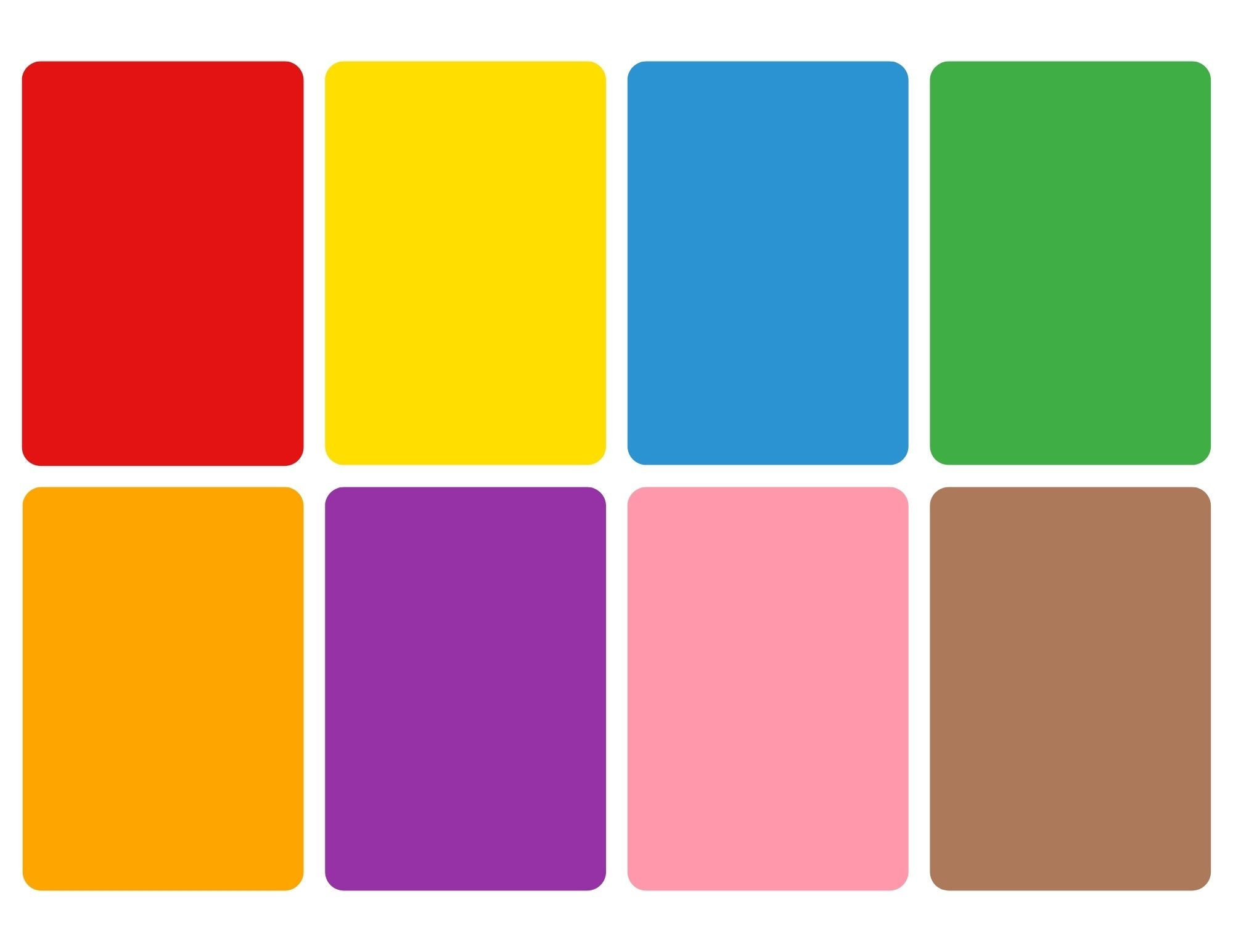 Color Flashcards | Printable Preschool Card | Preschool Memory Game ...