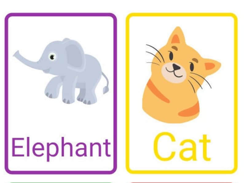 Bundle | Animal Flashcards | Flashcards | Preschool Memory Game ...