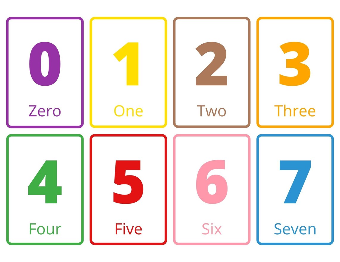 Number Flashcards | Flashcards | Preschool Memory Game | Number ...