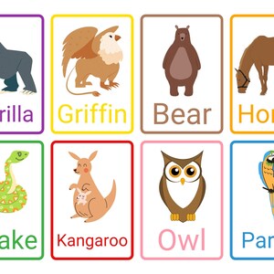 Bundle | Animal Flashcards | Flashcards | Preschool Memory Game ...
