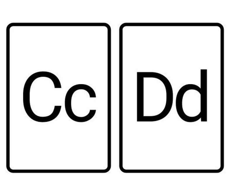 Letter Flashcards Flashcards Preschool Memory Game Letter Flashcards ...