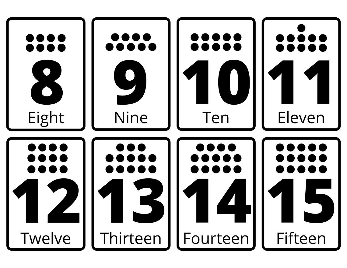 Bundle Deal | Number Flashcards | Preschool Memory Game | Number ...