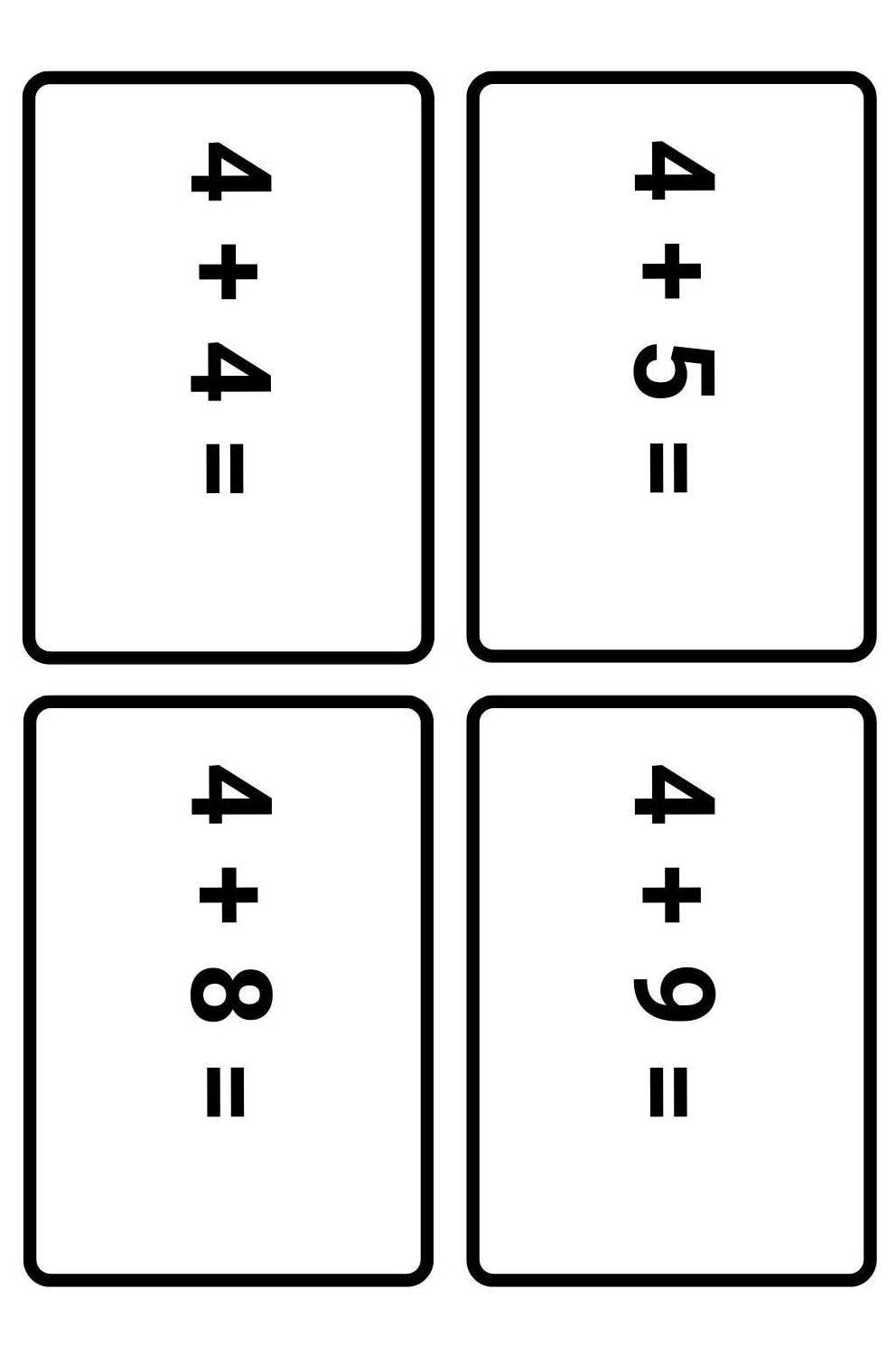 Math Flashcards | Flashcards | Elementary Memory Game | Addition ...
