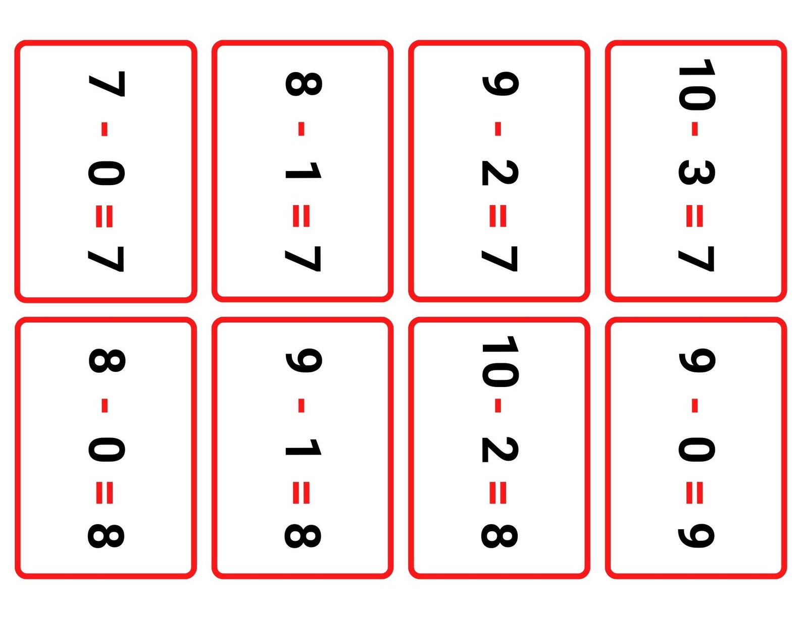 Math Flashcards Flashcards Elementary Memory Game - Etsy