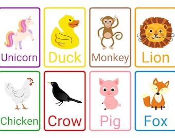 Animal Flashcards | Flashcards | Preschool Memory Game | Animal ...