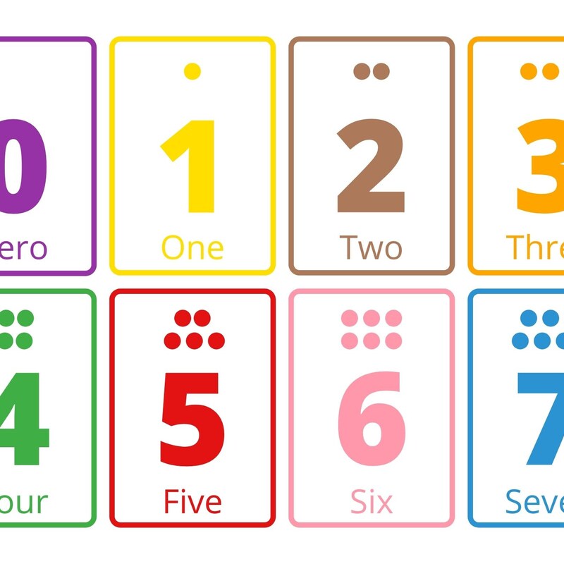 Number Dot Cards Preschool - Etsy