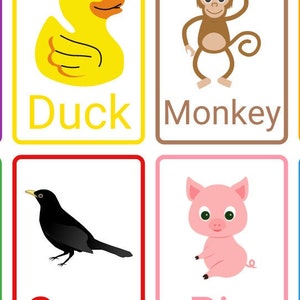 Animal Flashcards | Flashcards | Preschool Memory Game | Animal ...