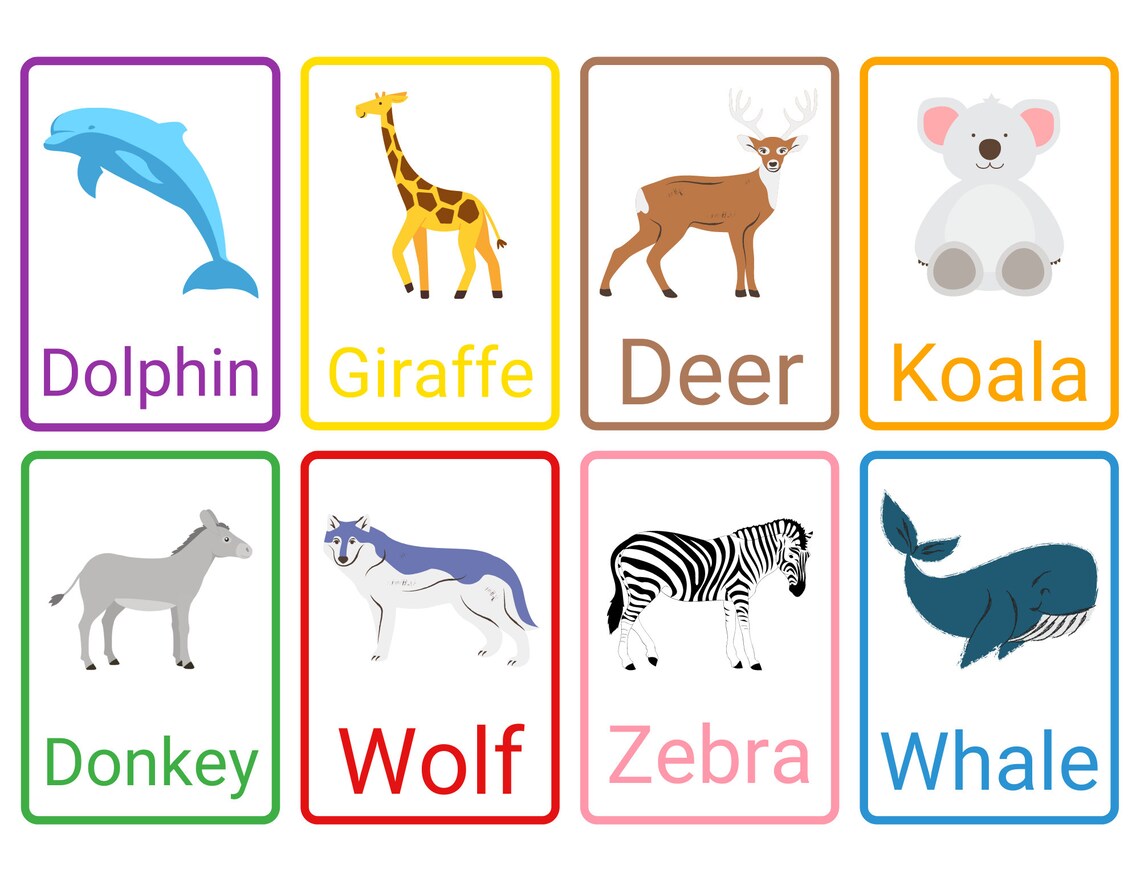 Animal Flashcards | Flashcards | Preschool Memory Game | Animal ...