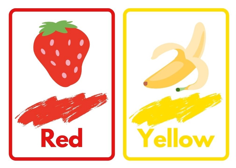 Color Flashcards | Printable Preschool Card | Preschool Memory Game ...